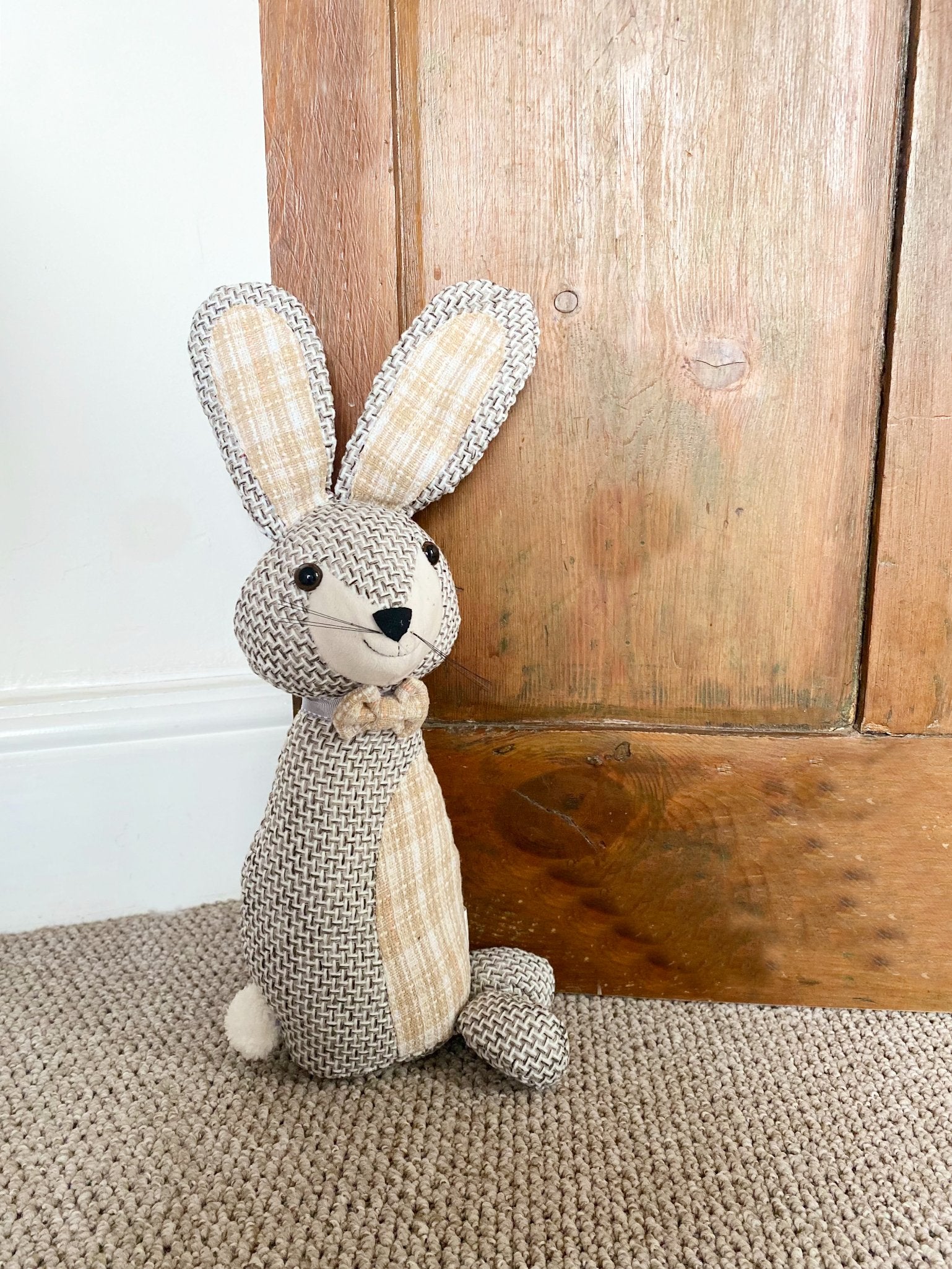 Woven Fabric Rabbit Doorstop – lukkii